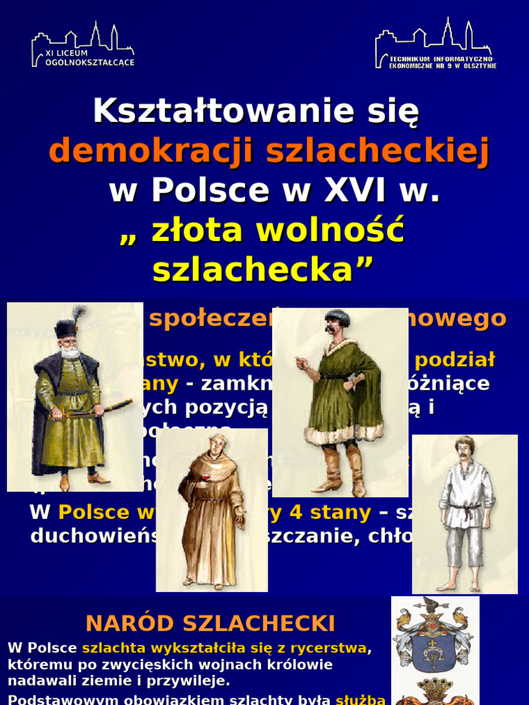 Lekcja 14 - Kształtowanie Się Demokracji Szlacheckiej W Polsce | PDF