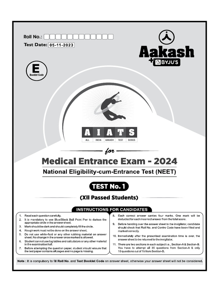 AIATS 01 QP (1) | PDF