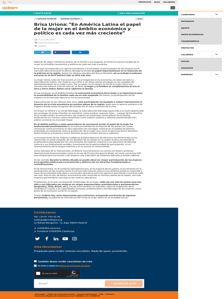 En América Latina el papel de la mujer es cada vez más importante | PDF | Mujer | America latina