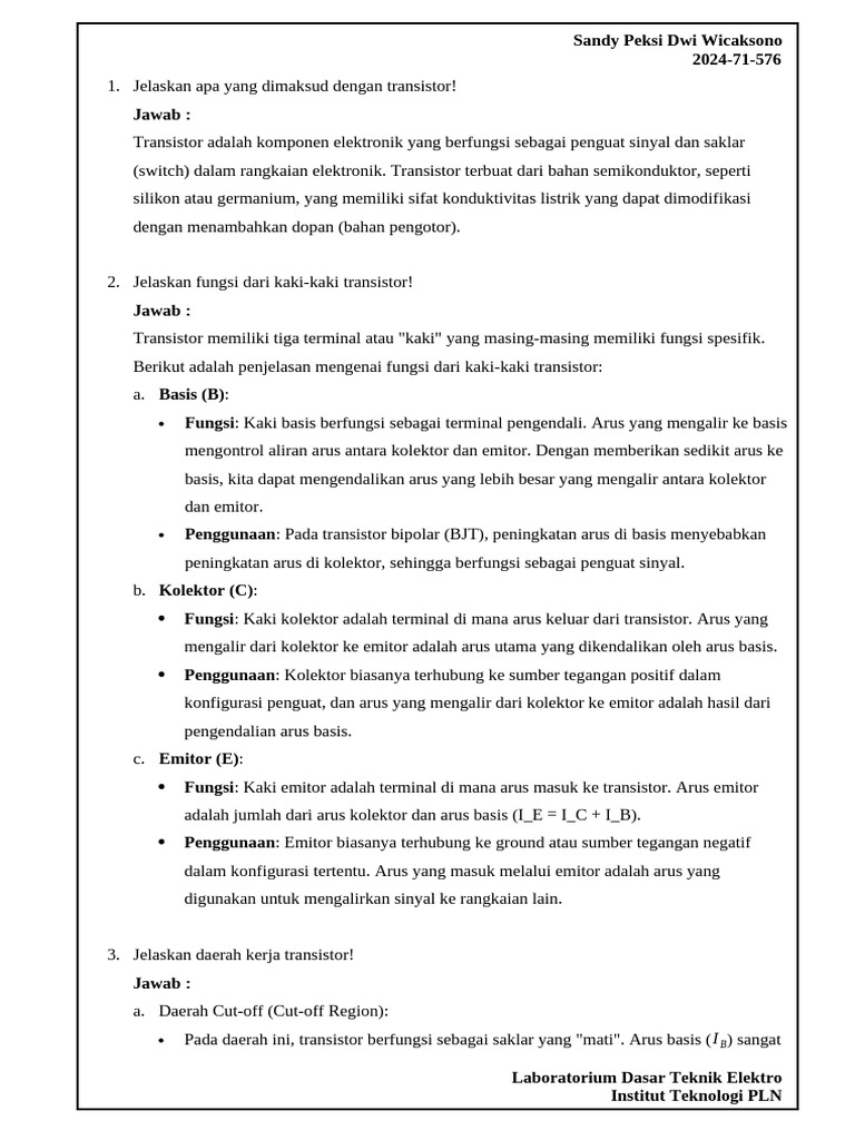 Pre-Test Modul3 - Sandy Peksi Dwi W - 202471576 | PDF