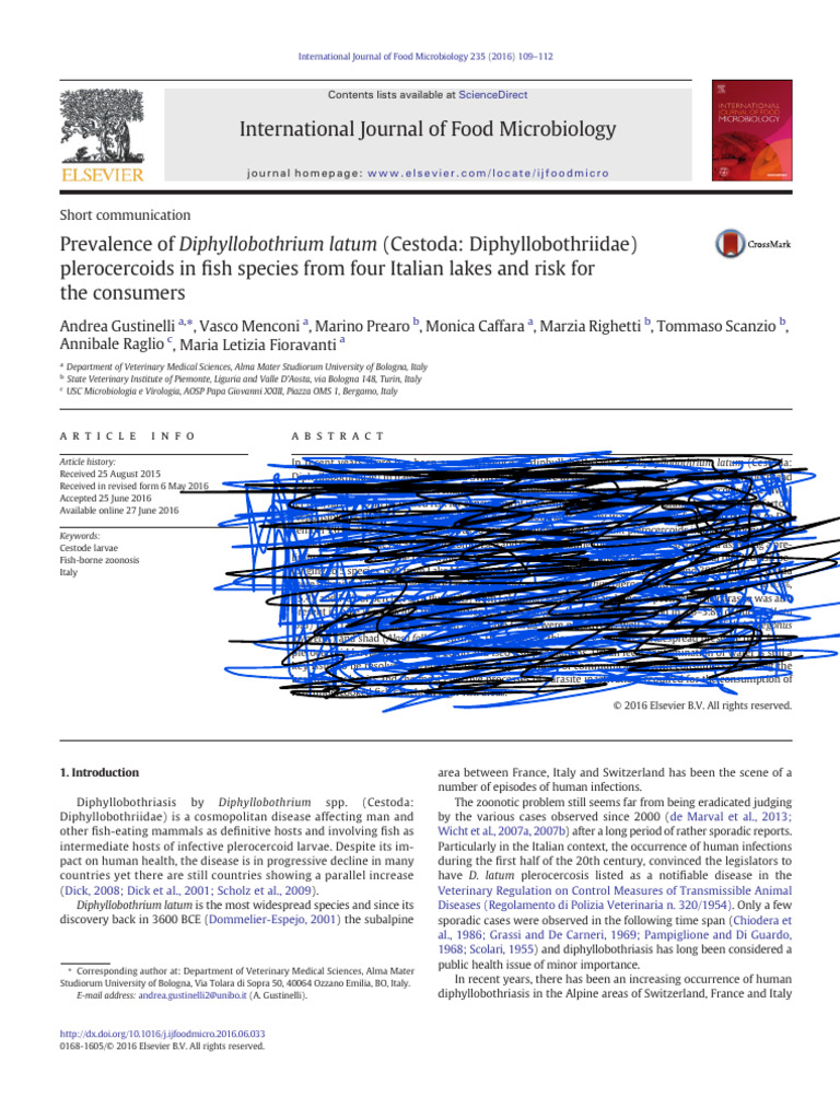 Diphyllobothrium Latum Article | PDF