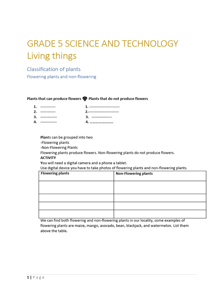GRADE 5 SCIENCE AND TECHNOLOGY1 full, edited and complete | PDF ...