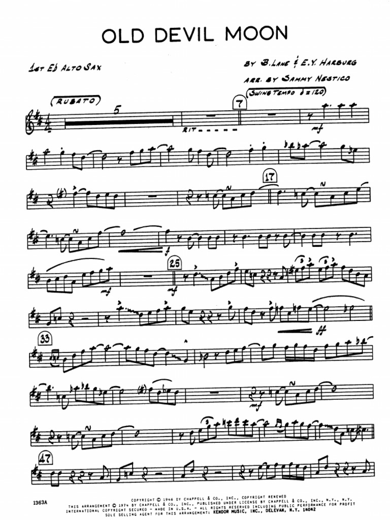 Old Devil Moon (Nestico) | PDF
