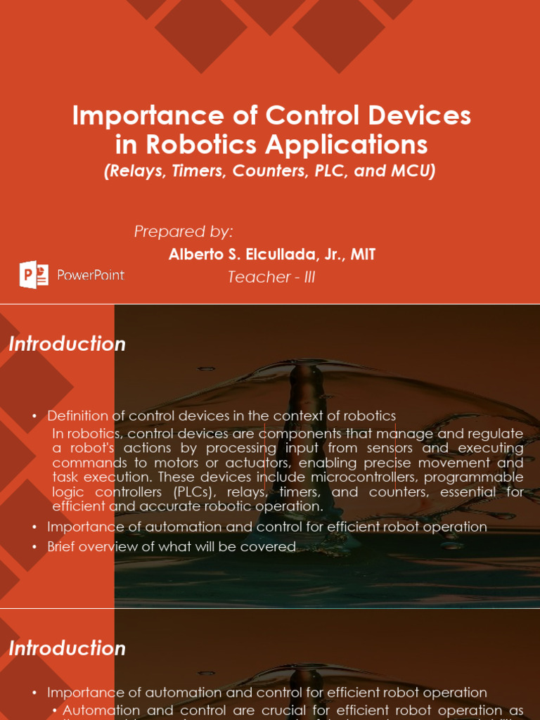 Control Devices in Robotics Explained | PDF | Programmable Logic ...