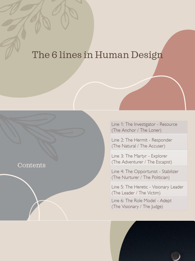 The 6 Lines in Human Design | PDF