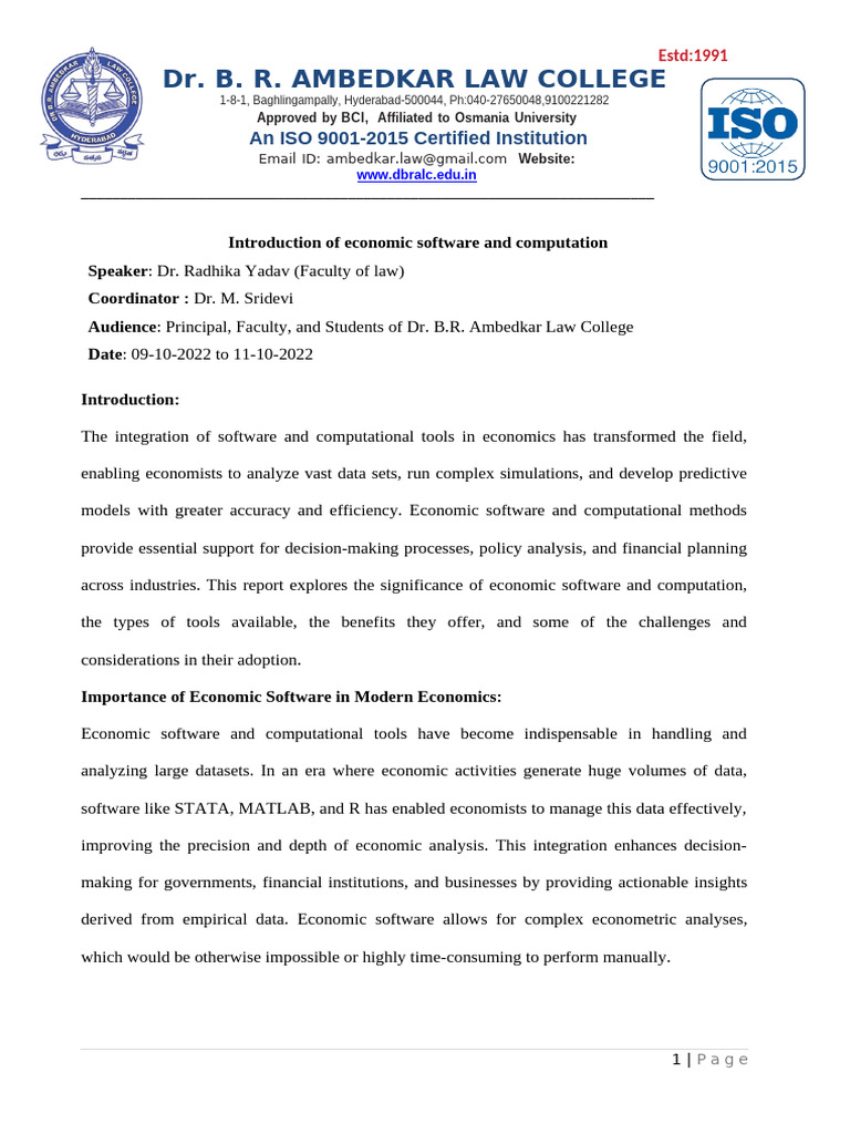 Economic Software in Modern Economics | PDF | Simulation | Economics