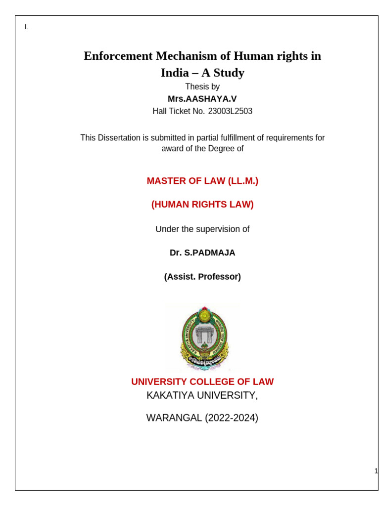 Human Rights Enforcement in India | PDF | Human Rights | Supreme Court ...