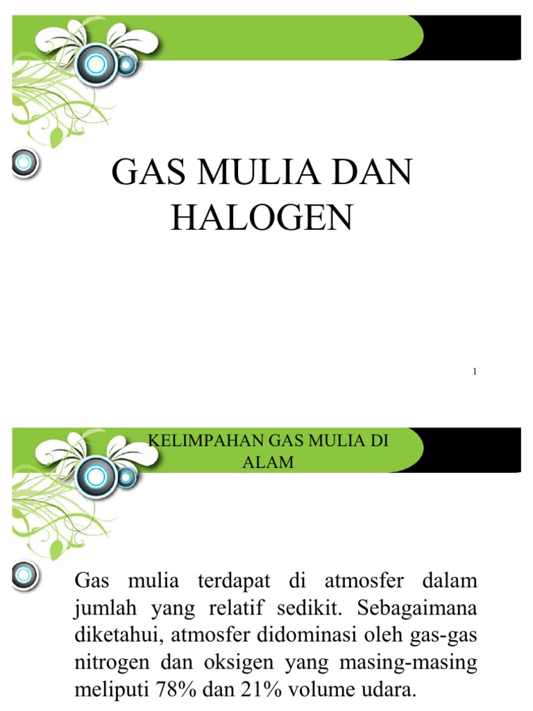 Gas Mulia Dan Halogen | PDF