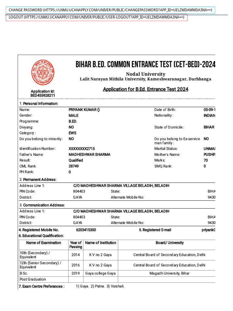 Lalit Narayan Mithila University | PDF
