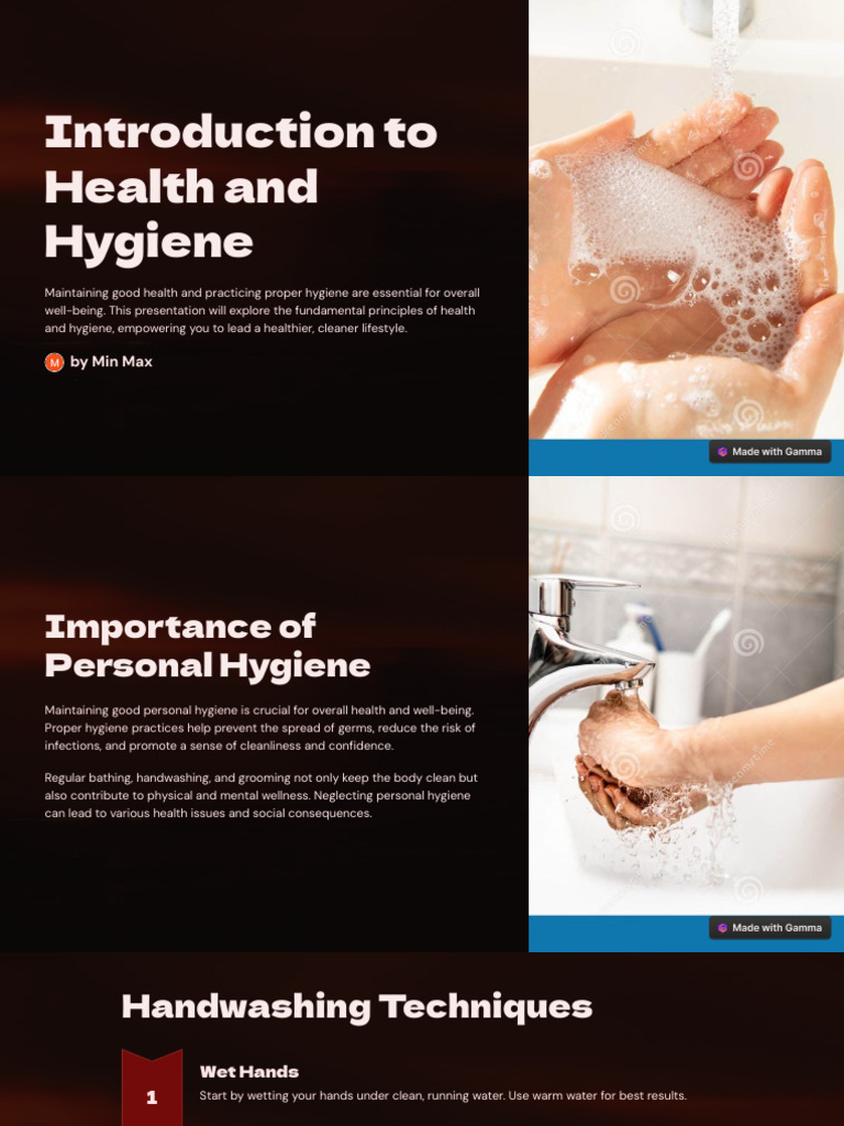 Introduction to Health and Hygiene | PDF | Hygiene | Oral Hygiene
