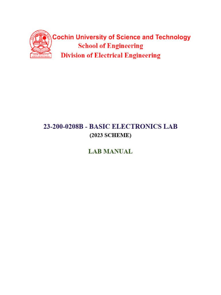 Electronics Lab Guide | PDF | Rectifier | Diode