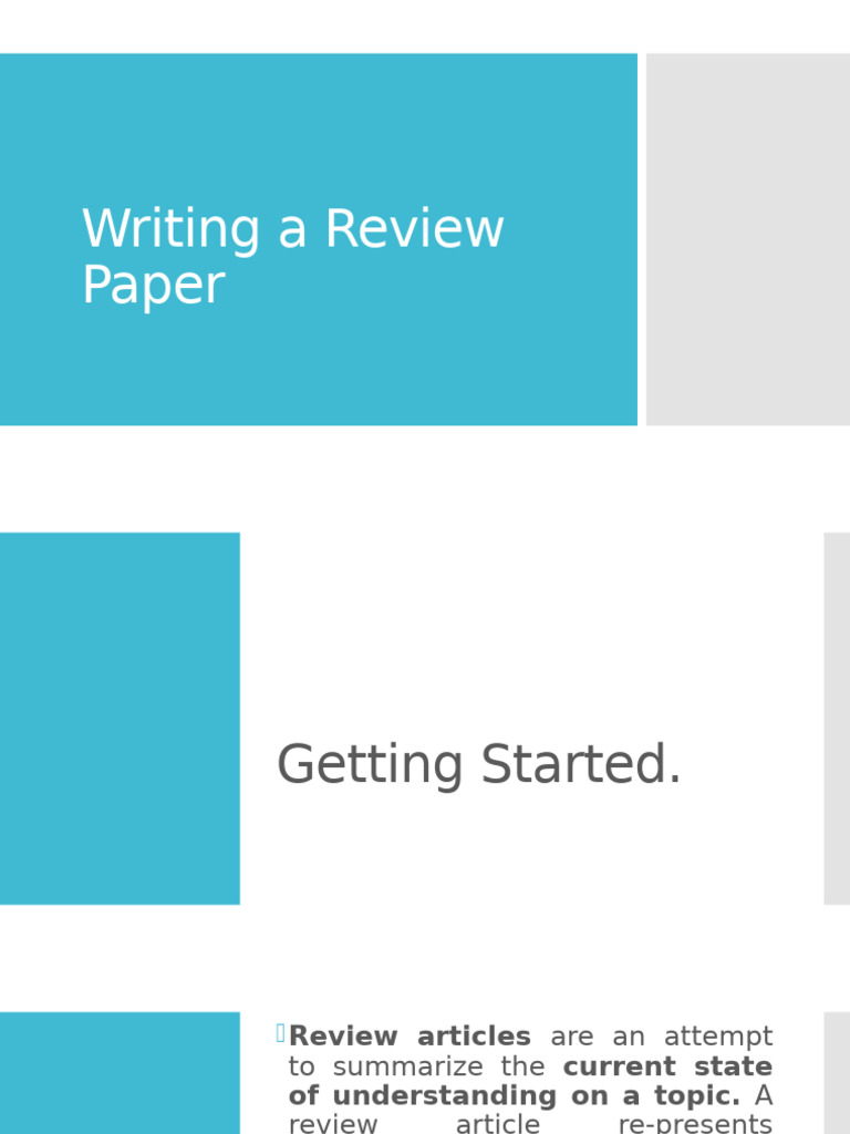 Guide to Writing Review Papers | PDF | Abstract (Summary) | Scientific ...