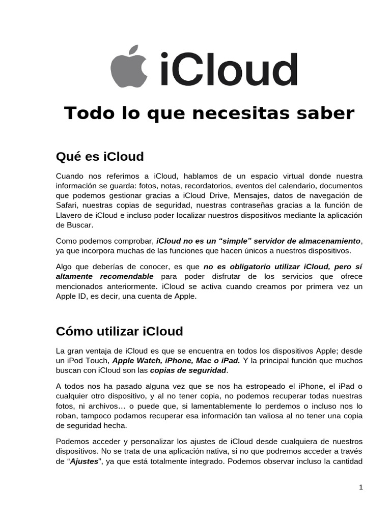 ICLOUD | PDF | Yo telefono | Apple Inc.