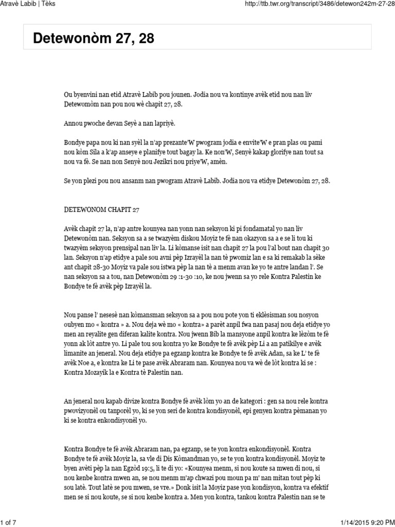 Detewonòm 27-28 | PDF