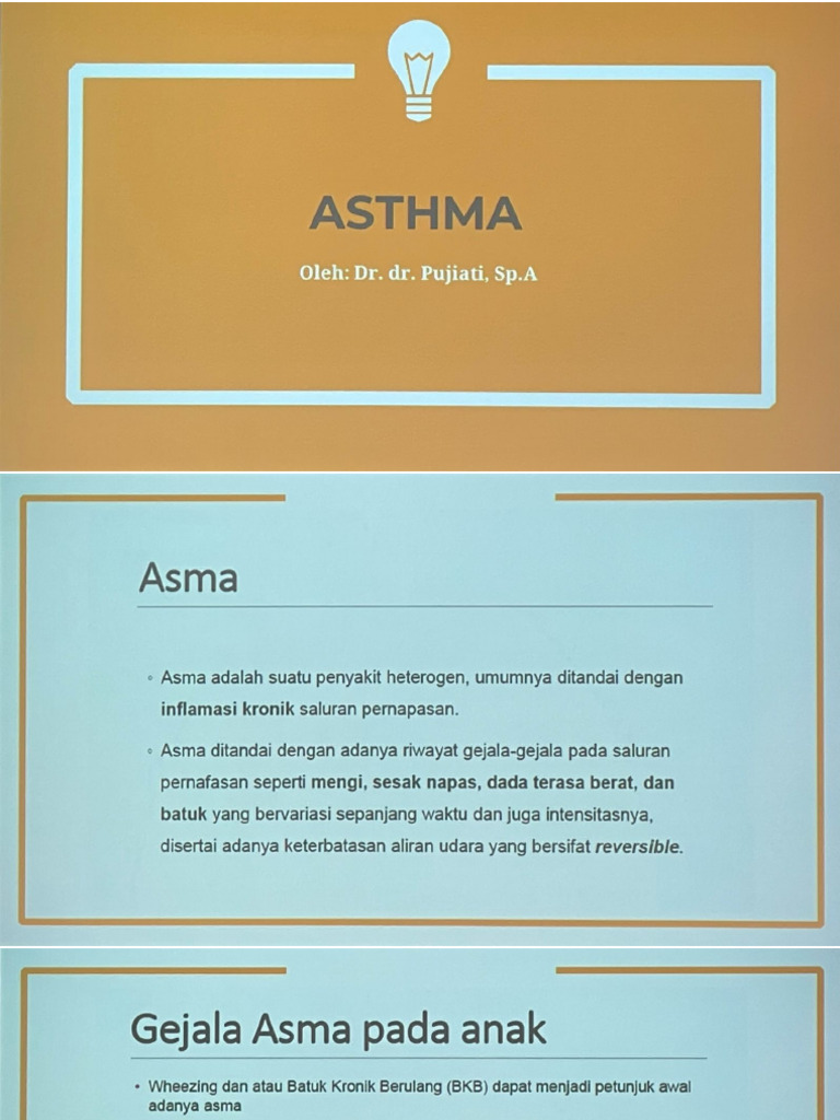 KULPAK - ASTHMA, Dr. Dr. Pujiati, Sp.A | PDF
