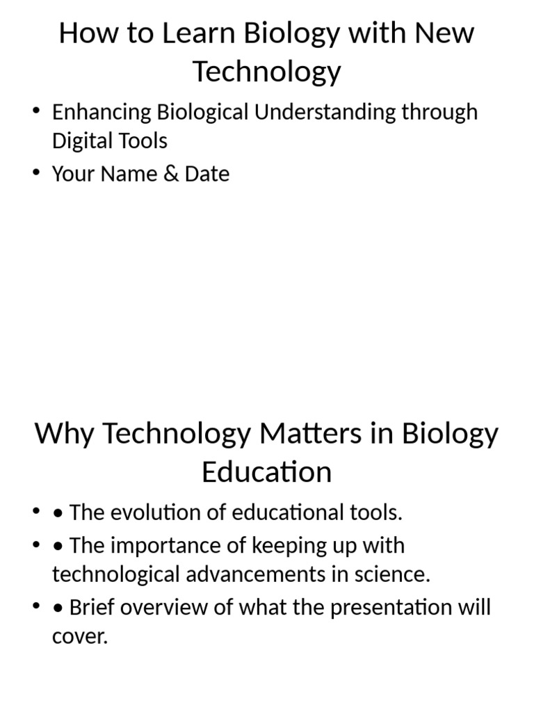 Learn Biology With Technology | PDF | Augmented Reality | Virtual Reality