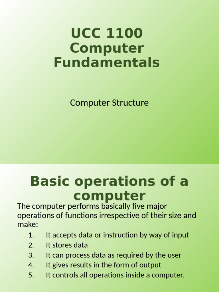 Lecture2 Computer Structure2 | PDF | Central Processing Unit | Digital Electronics