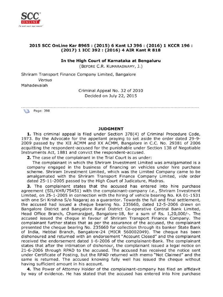 Presumption Rebutted in 138 Case8 | PDF | Computers