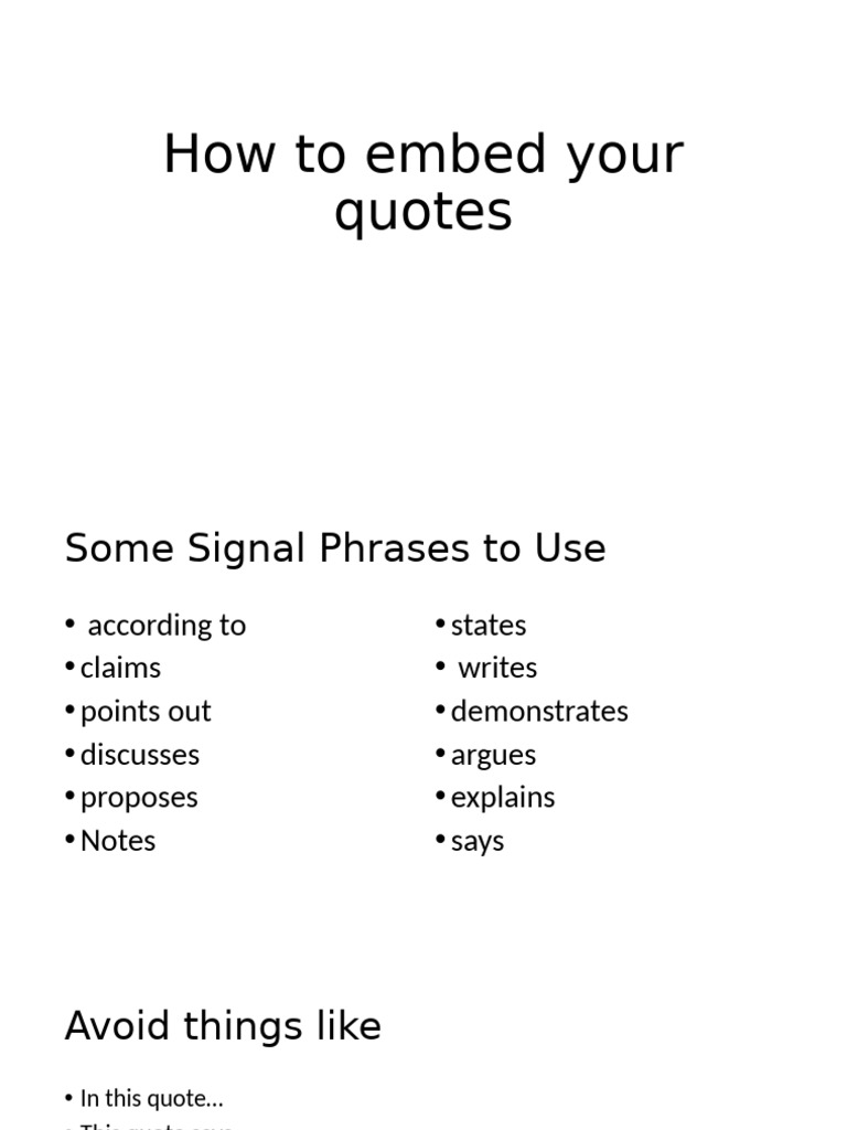 Embedding Quotes Effectively in Writing | PDF | Courage | Othello