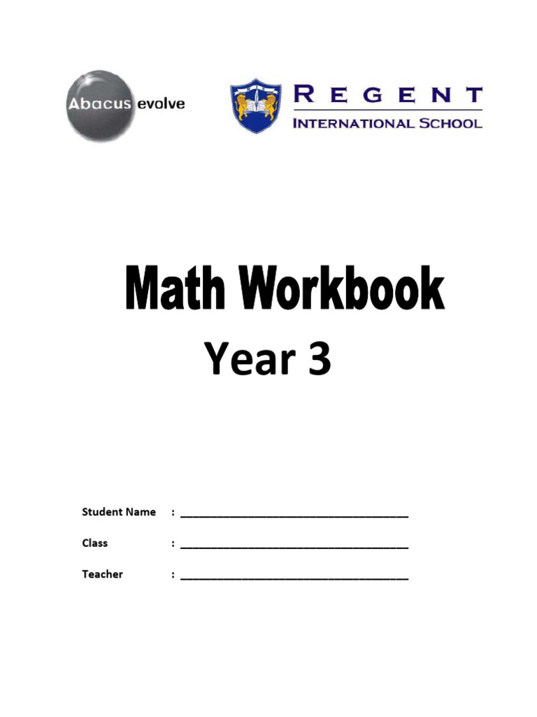 Y3 Math Abacus Math Workbook Year 3 | PDF