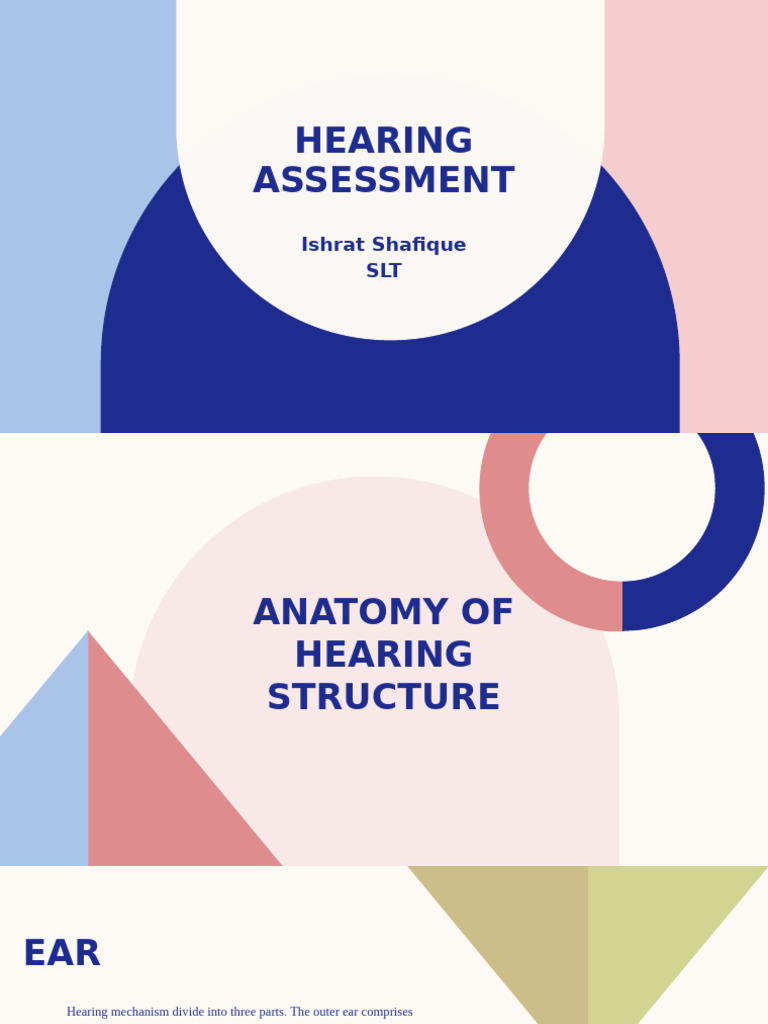 6. HEARING ASSESSMENT | PDF | Hearing | Ear