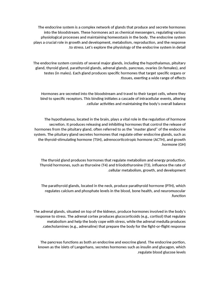 Endocrin System Physiology | PDF | Endocrine System | Hormone