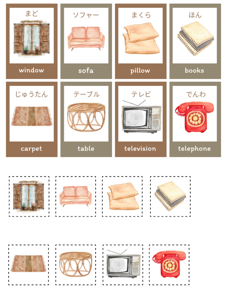 Flashcard Benda PDF | PDF