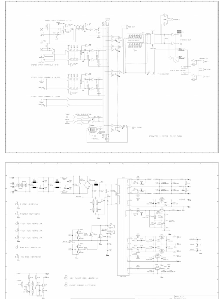 Hfe Behringer pmh1000 Schematic | PDF | Chess