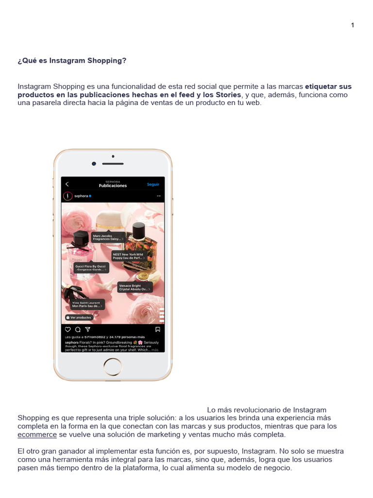 Guía de Instagram Shopping para Negocios | PDF | Comercio electrónico ...