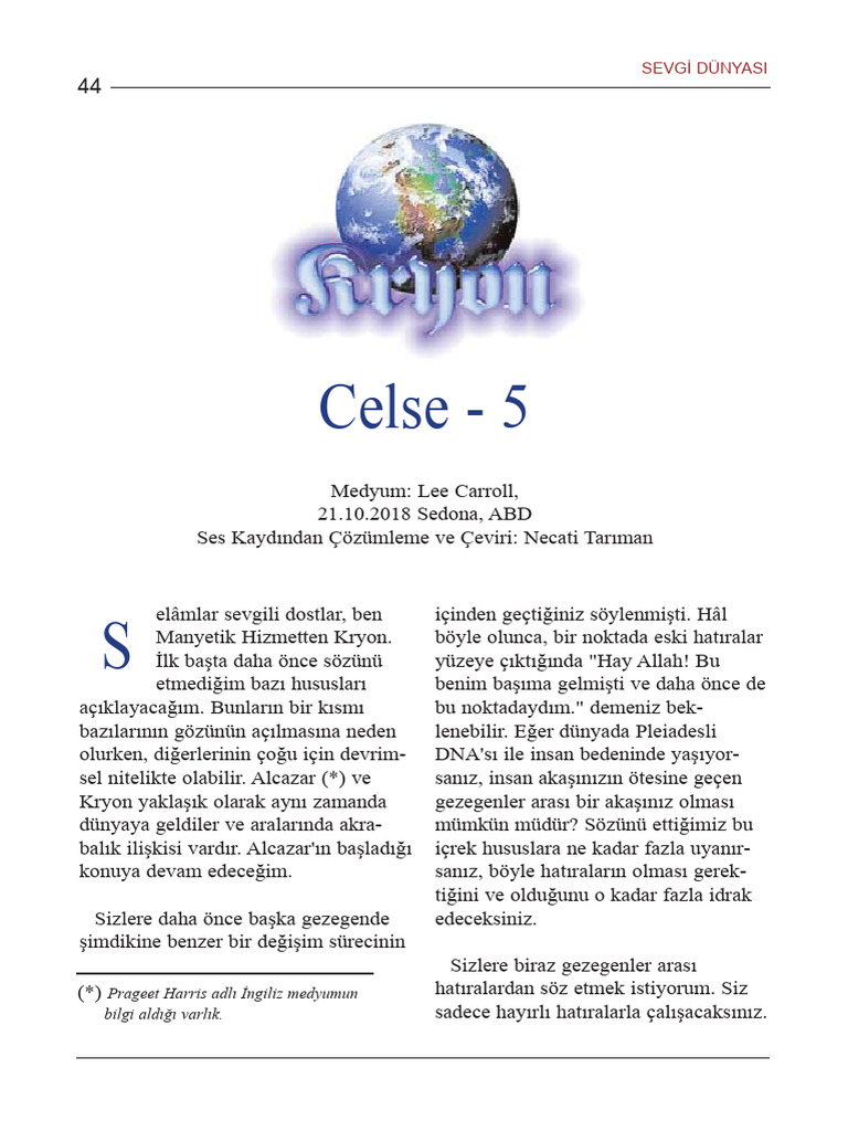 Kryon Celse-5 | PDF