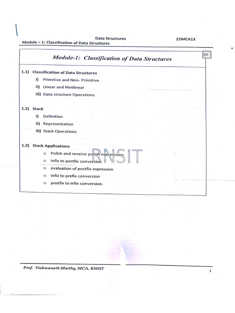 DS Module 1 | PDF