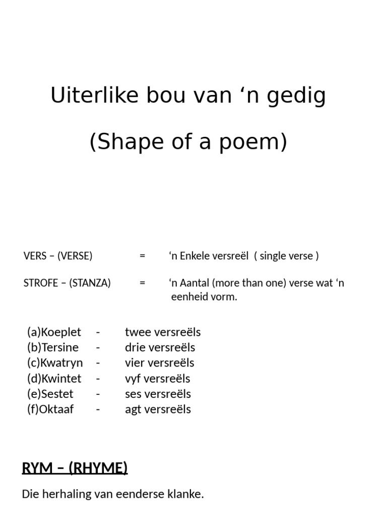 Bou Van N Gedig? | PDF