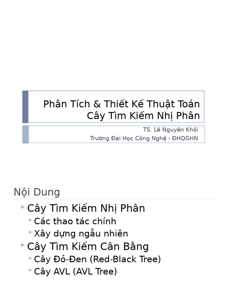 BaiGiang06 BinarySearchTree | PDF