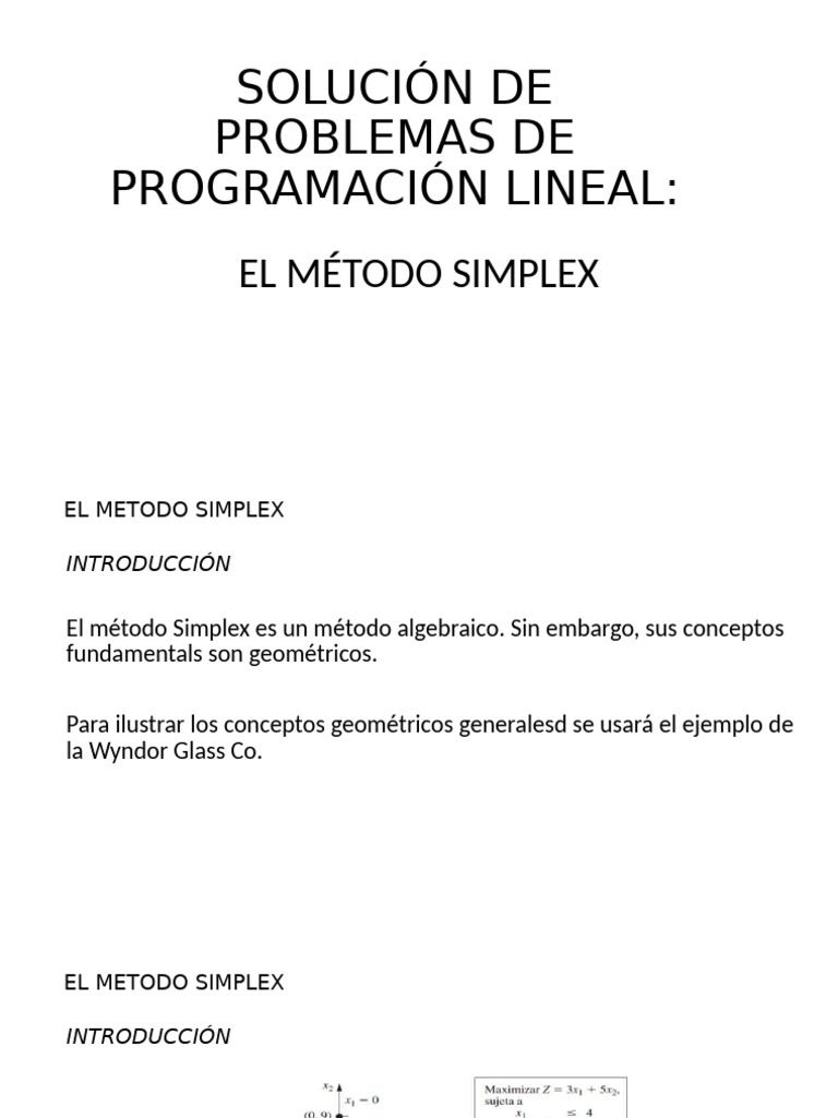 Tema Dos. El Metodo Simplex | PDF | Matemáticas De La Computación | Análisis numérico