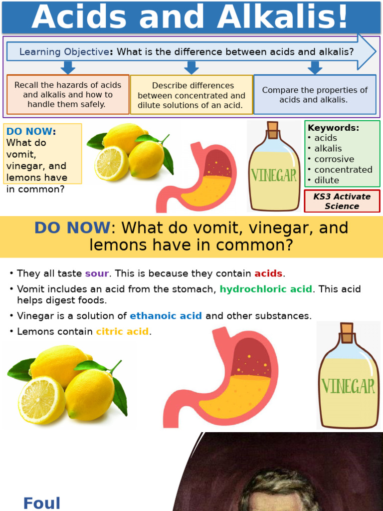 Acids and Alkalis, Indicator and PH Year 8 | PDF | Acid | Sodium Hydroxide