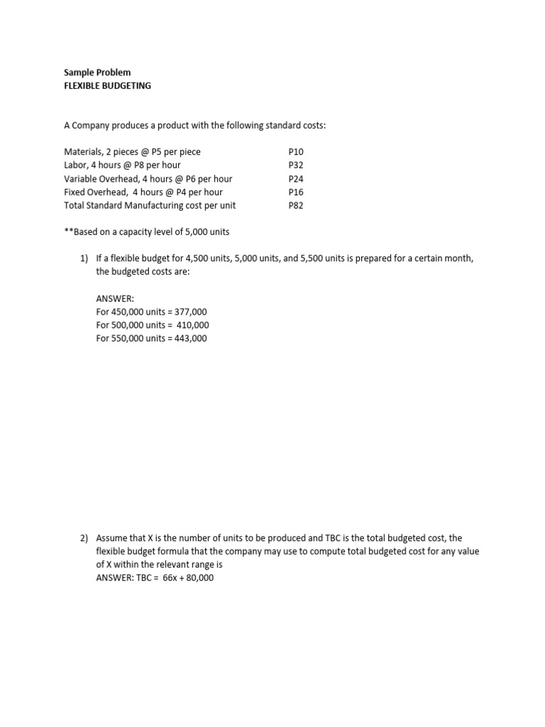 FLEXIBLE BUDGETING | PDF