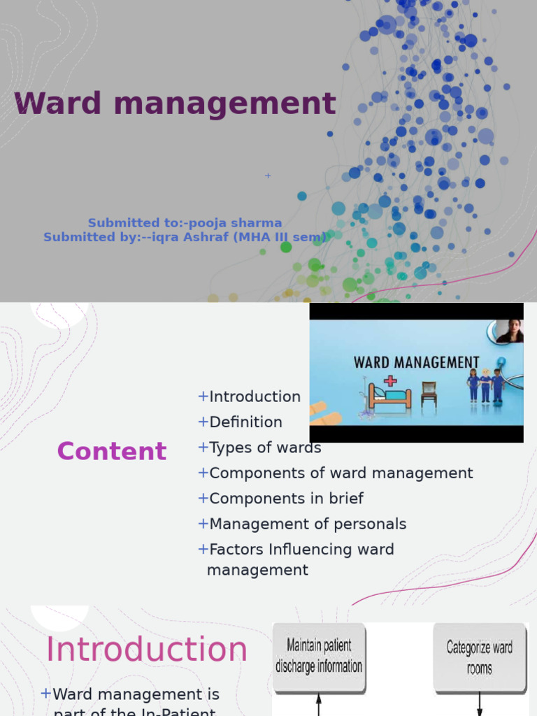 Ward Management in Healthcare Settings | PDF | Hospital | Patient
