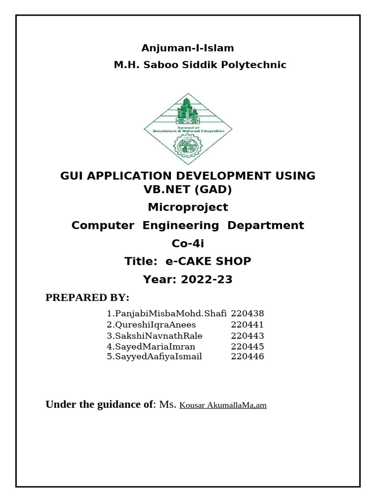 Gad Report With Outputs | PDF | Databases | Software