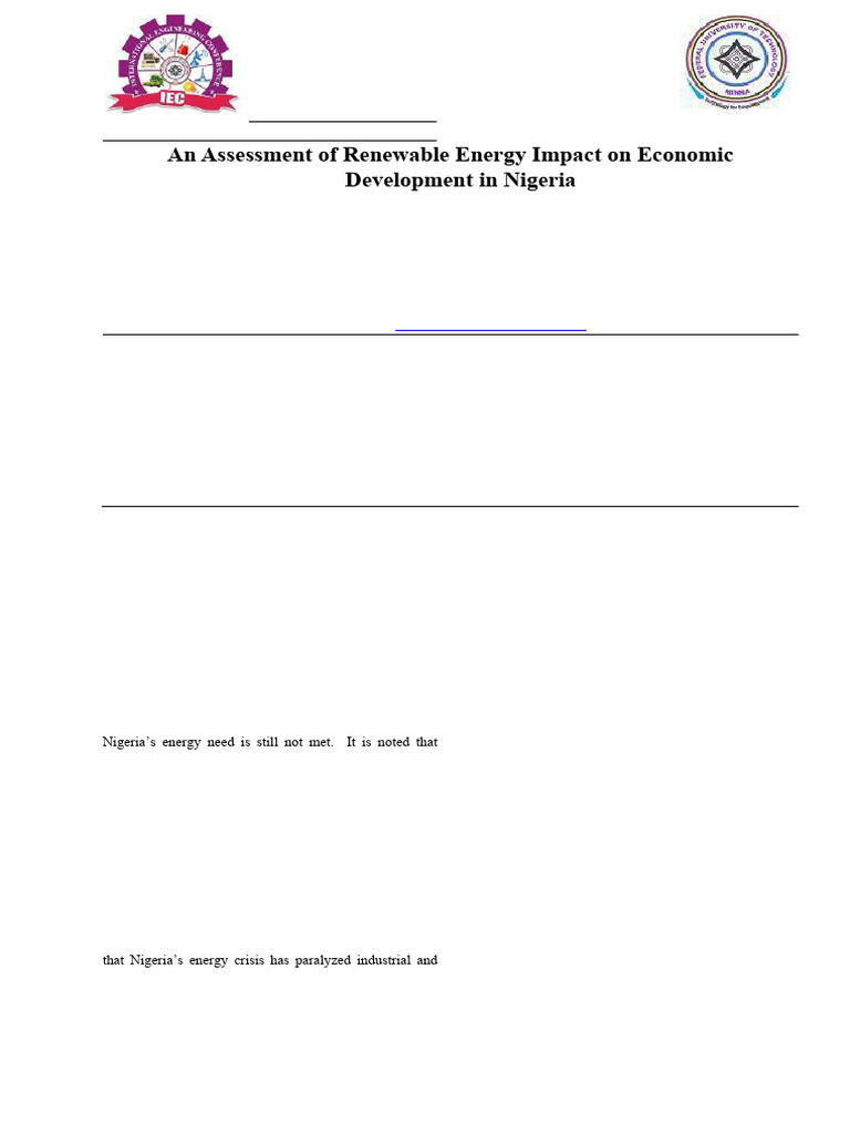 renewable energy impact | PDF | Renewable Energy | Energy Development