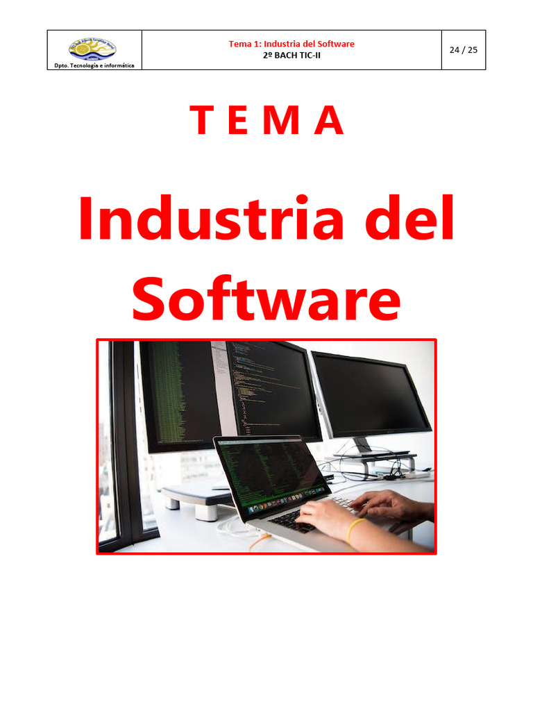 1- 2º BACH Tema - Industria del Sofware 2425 | PDF | Inteligencia artificial | Inteligencia (IA ...