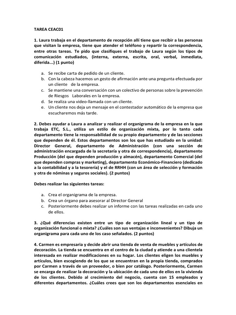 Tarea Completa CEAC01 | PDF | Business