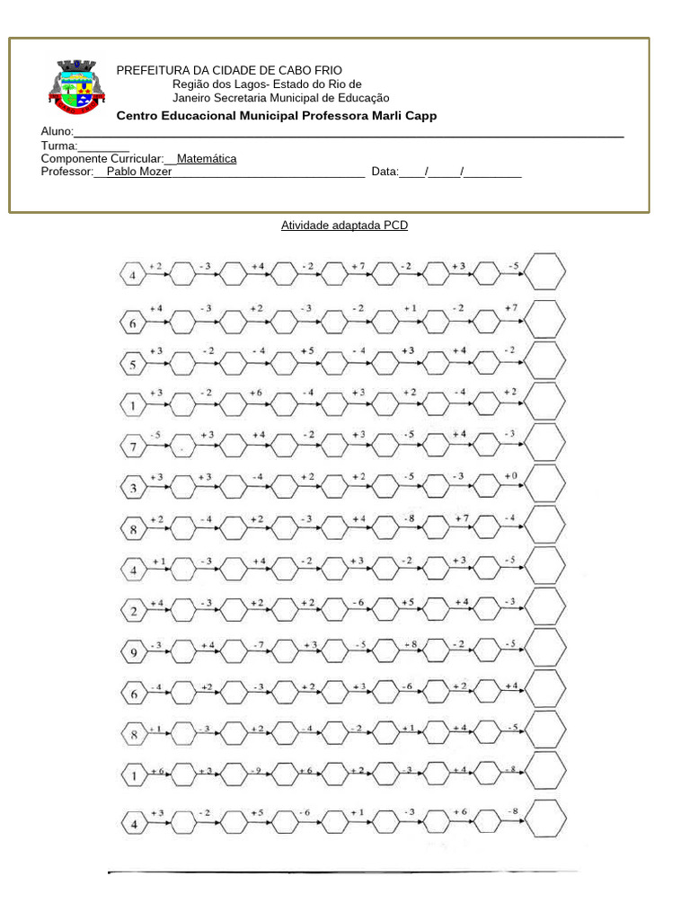 Atividade Adaptada PCD 12 | PDF