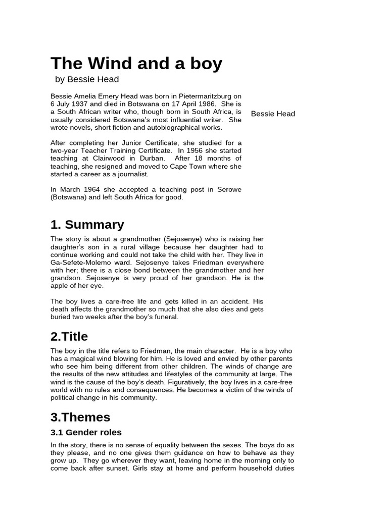 The Wind and a boy | PDF