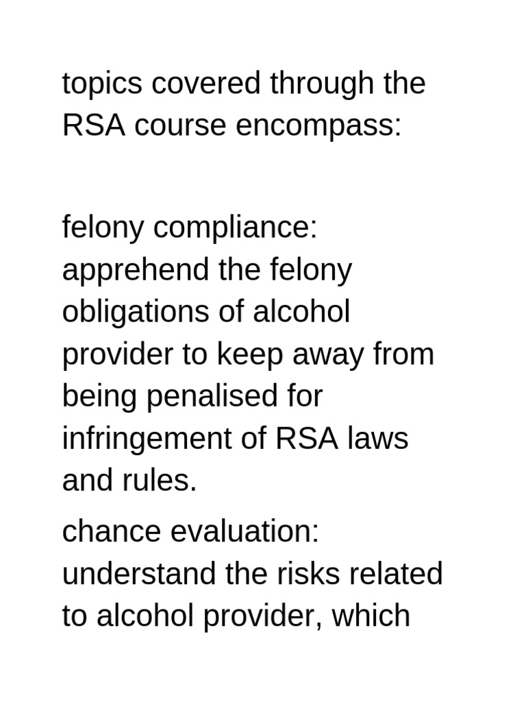 RSA Course Overview and Key Topics | PDF
