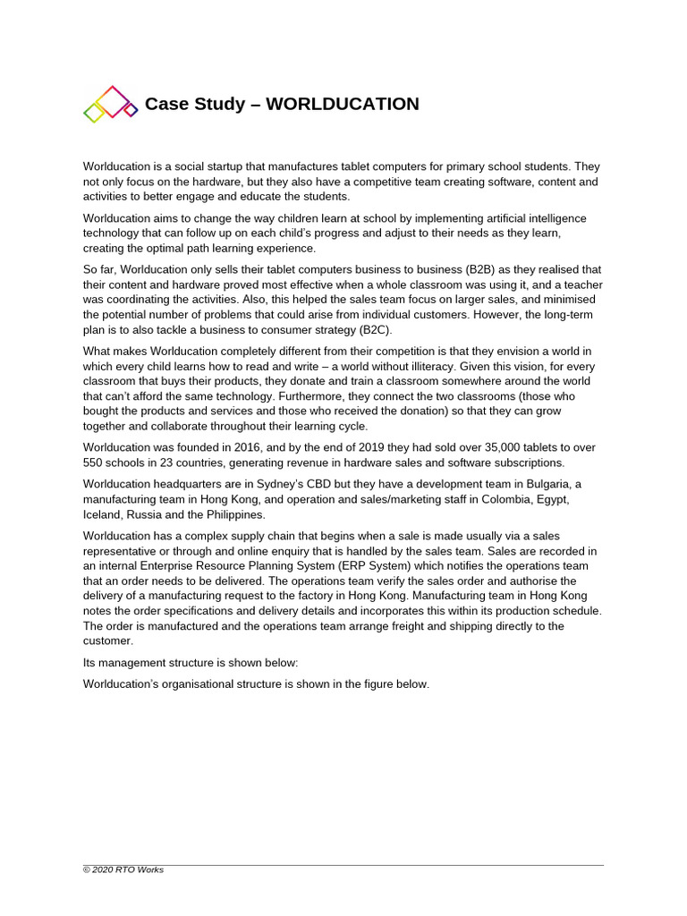 Worlducation Case Study: AI Tablets for Schools | PDF | Marketing ...