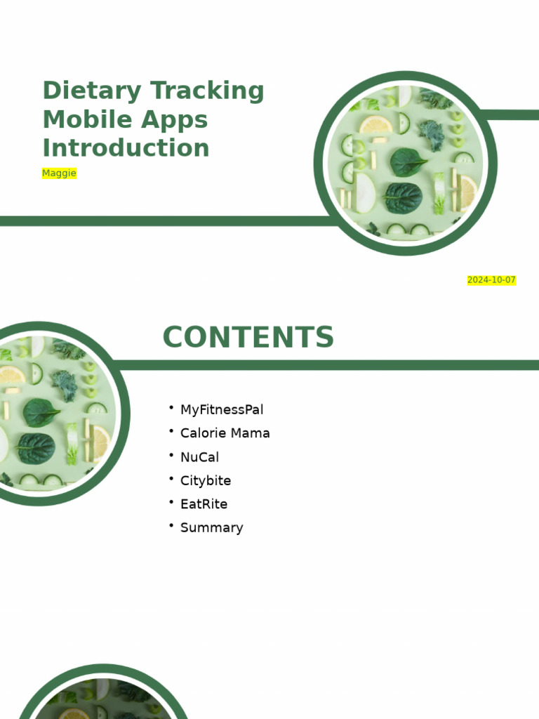 Dietary Tracking Mobile Apps Guide (动画) - new | PDF | Dieting | Restaurants