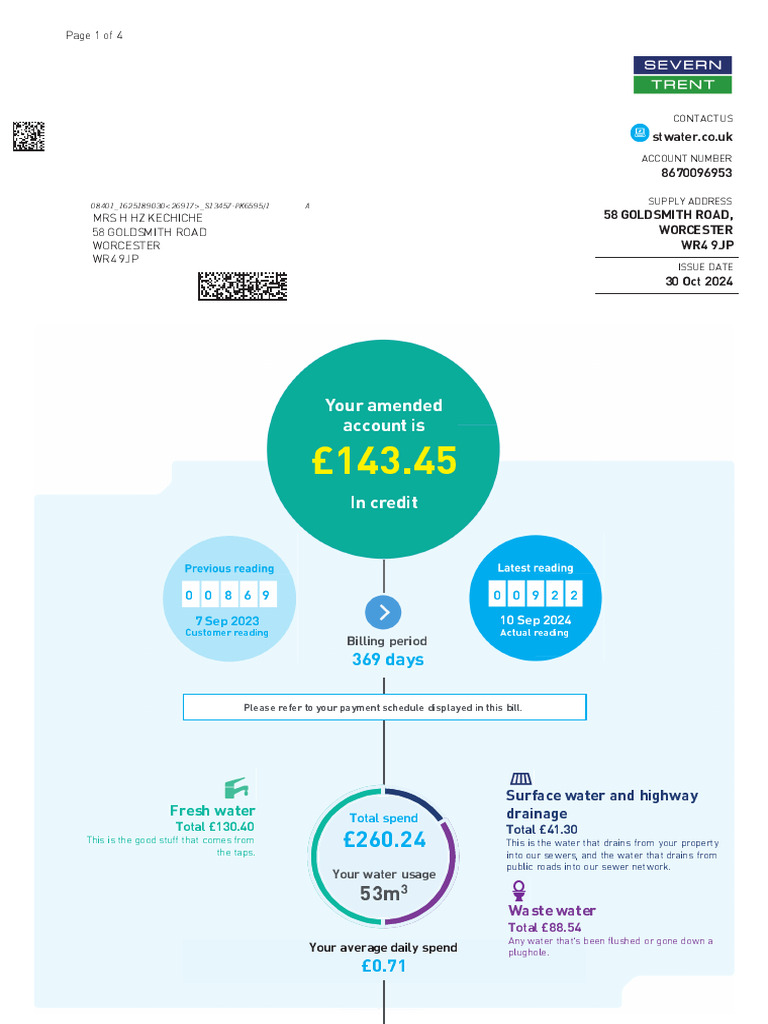 Water Bill | PDF | Debit Card | Water
