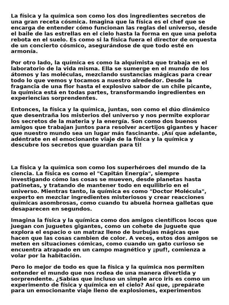 Trabajo inicio fis y quim | PDF | Química | Física