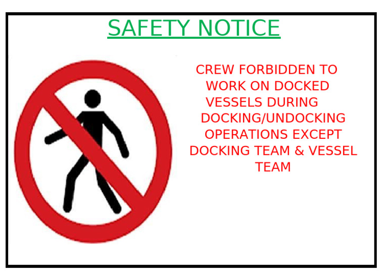 HSE NOTICE DOCK AND UNDOCK | PDF