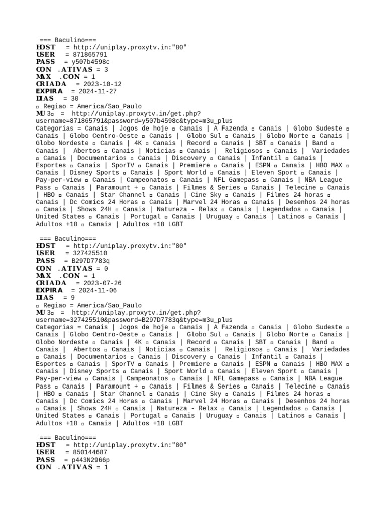 28 10 2024 M3U Uniplay - Proxytv.in | PDF | Espn | Hbos